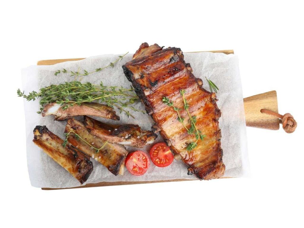 Puntas de costillas a la parrilla