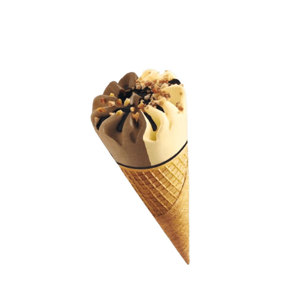 Cono de vainilla y chocolate | 120 ml/unidad | Sabroso y cremoso
