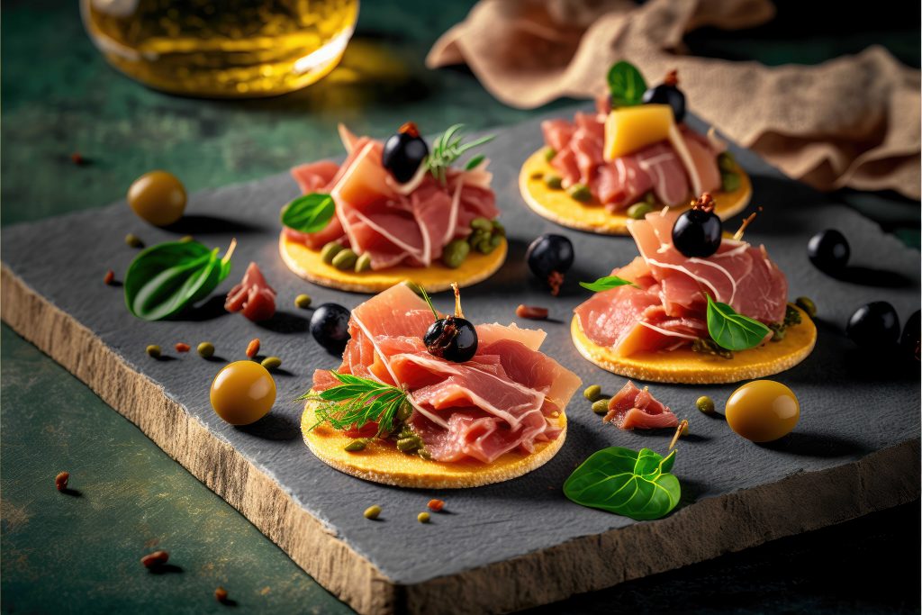 Tapas de jamón y aceitunas negras: Una receta deliciosa y rápida